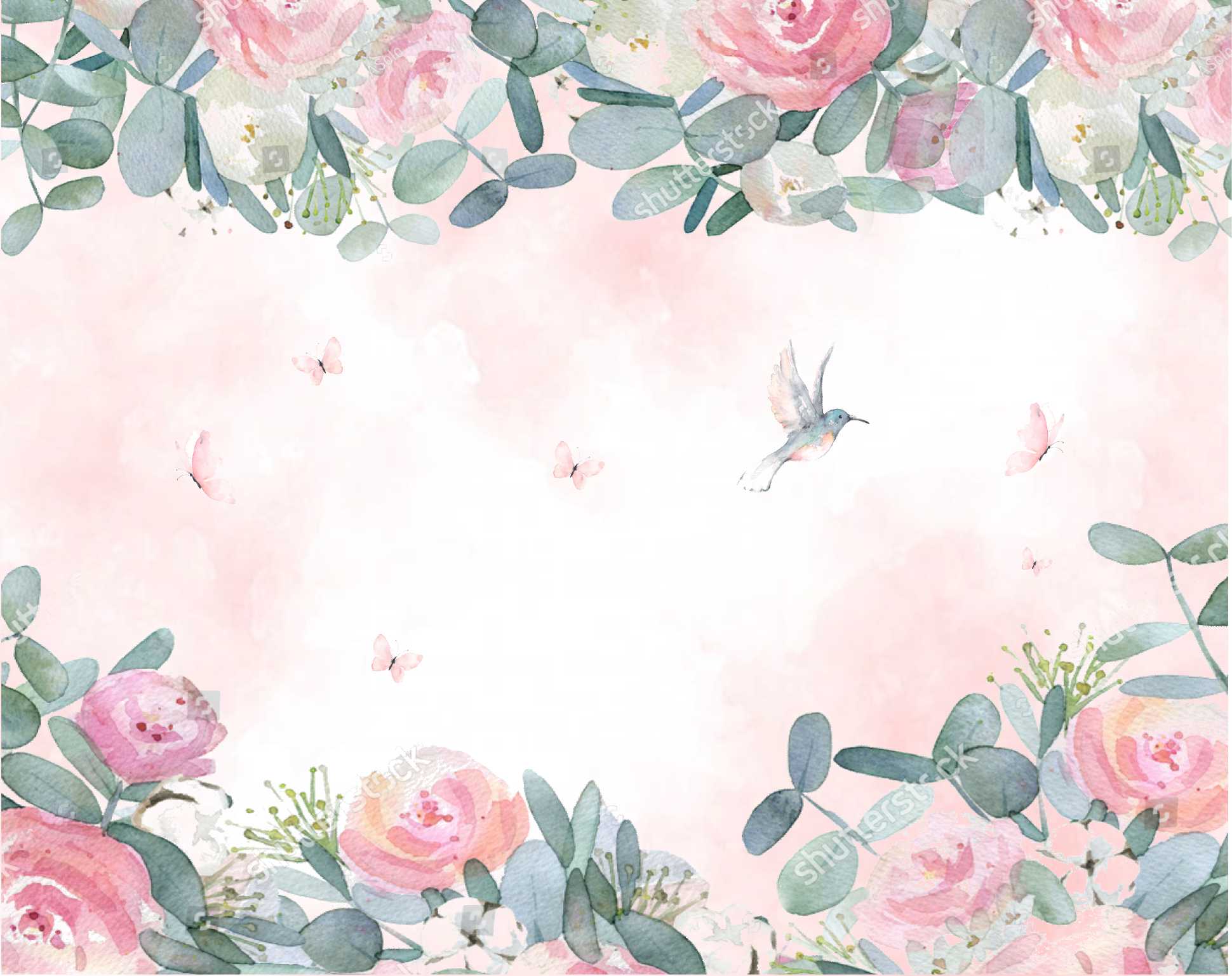 PAPEL DE PAREDE FLORES AQUARELA BEIJA FLOR E BORBOLETAS - Arquiprojeto PAPEL DE PAREDE FLORES AQUARELA BEIJA FLOR E BORBOLETAS - Arquiprojeto