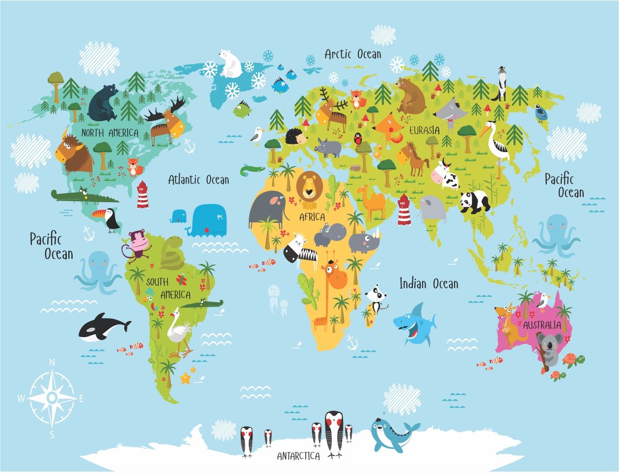 Fundo Do Mapa Mundial